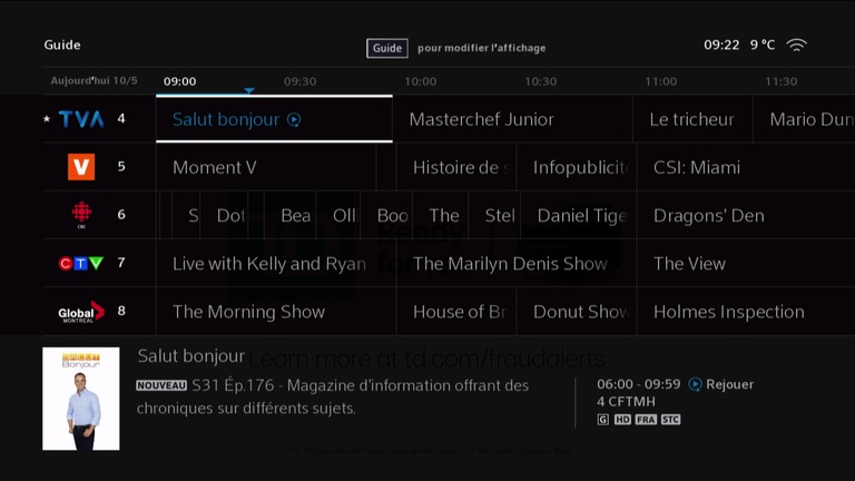 Utiliser le guide pour rechercher vos programmes – Vidéotron